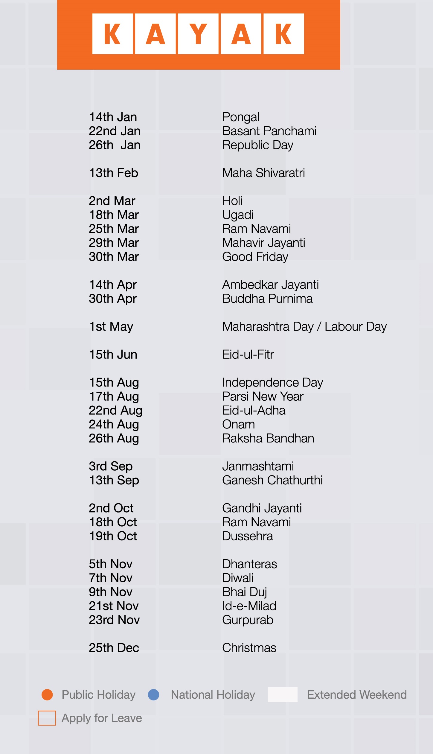 India Enjoys 16 Long Weekends In 2018, So Start Travelling! | KAYAK.co.in